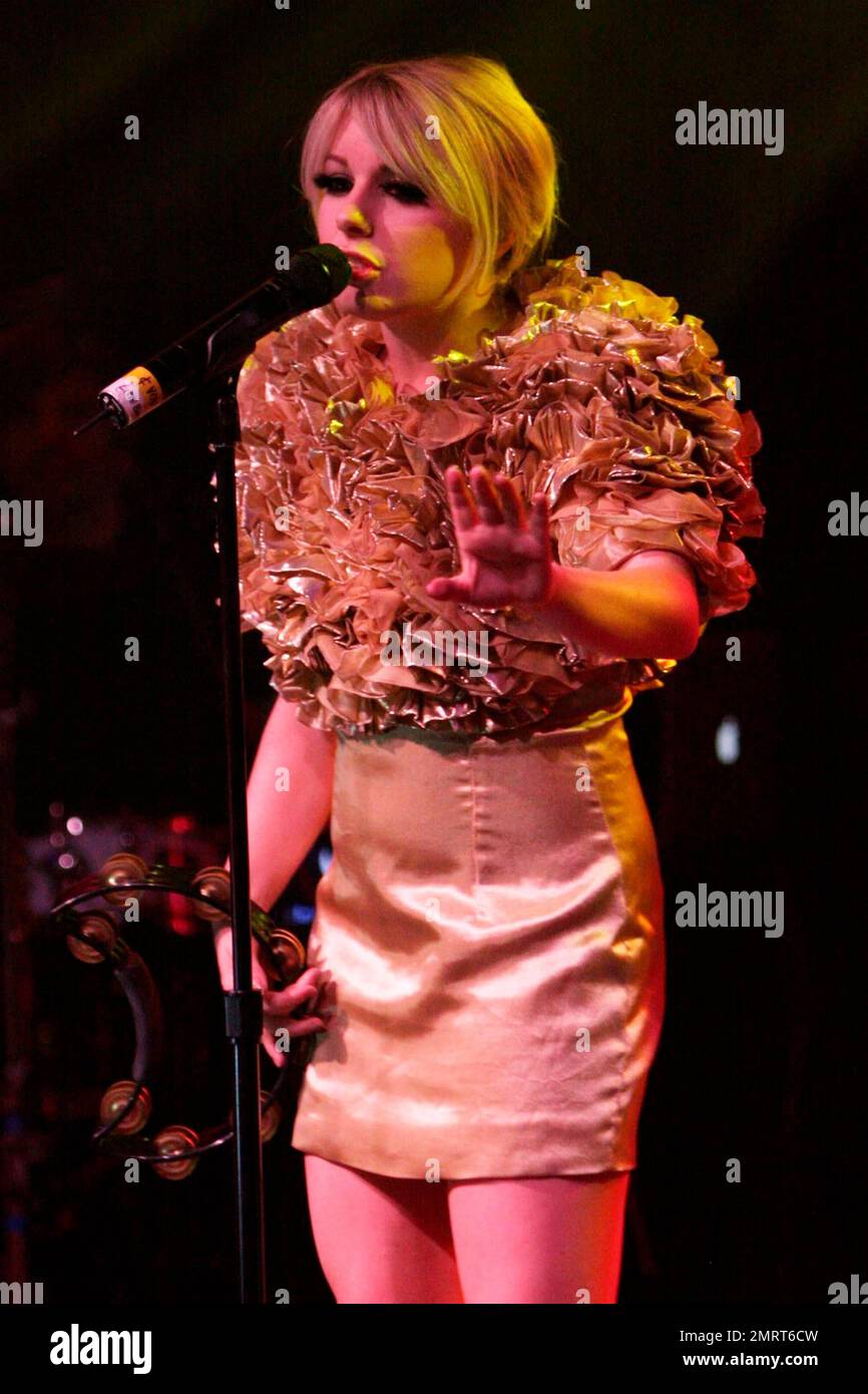 UK electropop singer Little Boots, aka Victoria Hesketh, performs in a ...