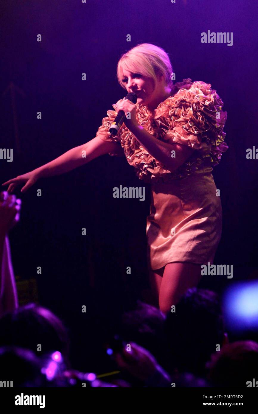 UK electropop singer Little Boots, aka Victoria Hesketh, performs in a ...