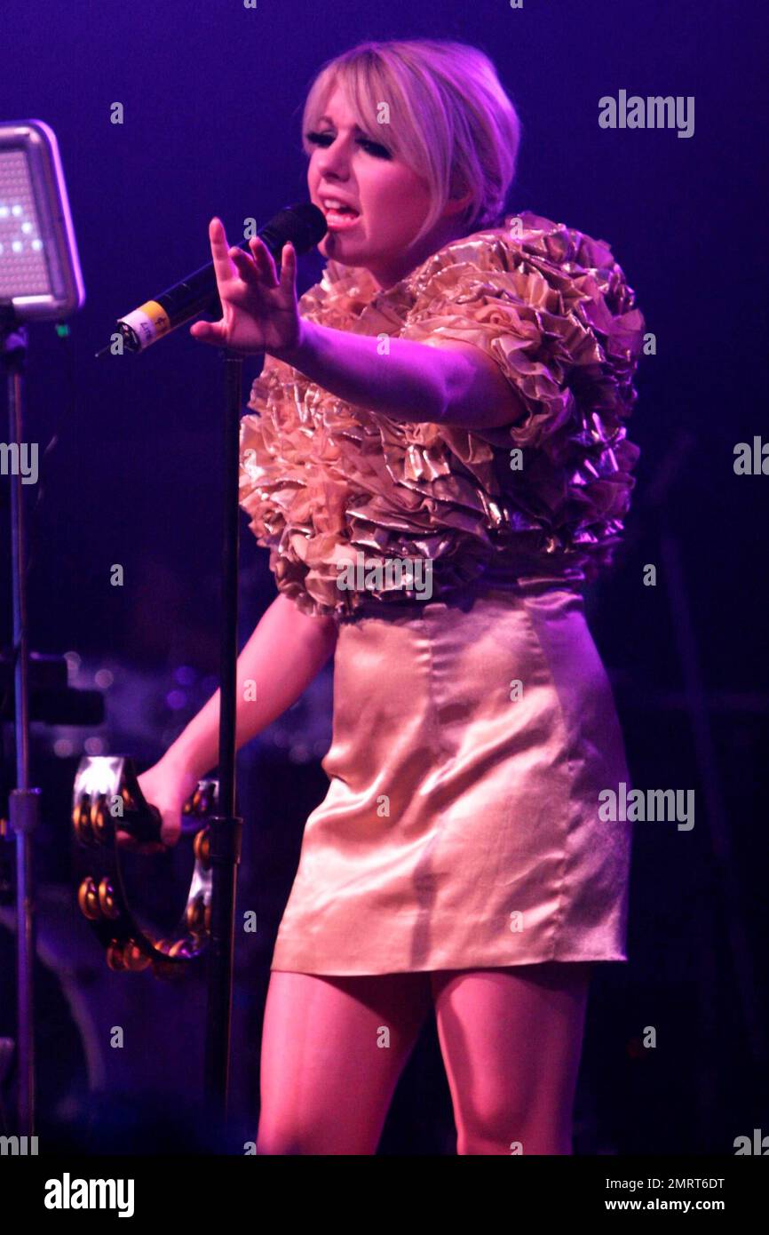 UK electropop singer Little Boots, aka Victoria Hesketh, performs in a ...