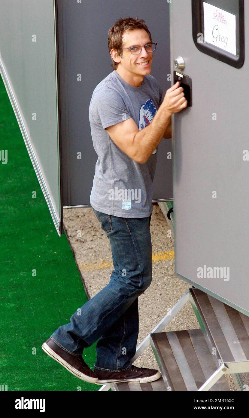 Ben Stiller and Blythe Danner shoot scenes for the latest film in the ...