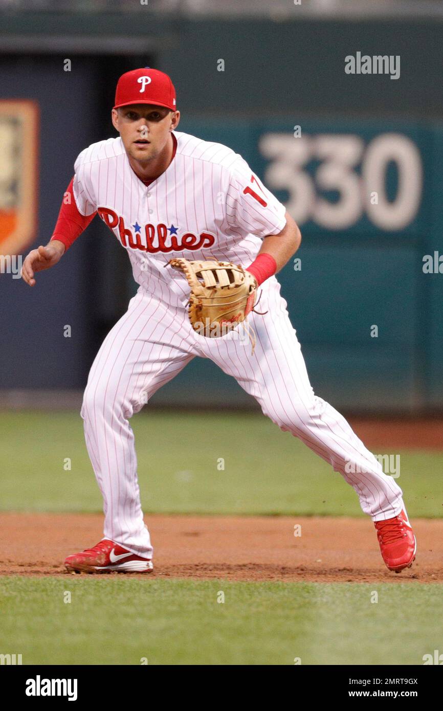 Philadelphia Phillies first baseman Rhys Hoskins in action during the ...