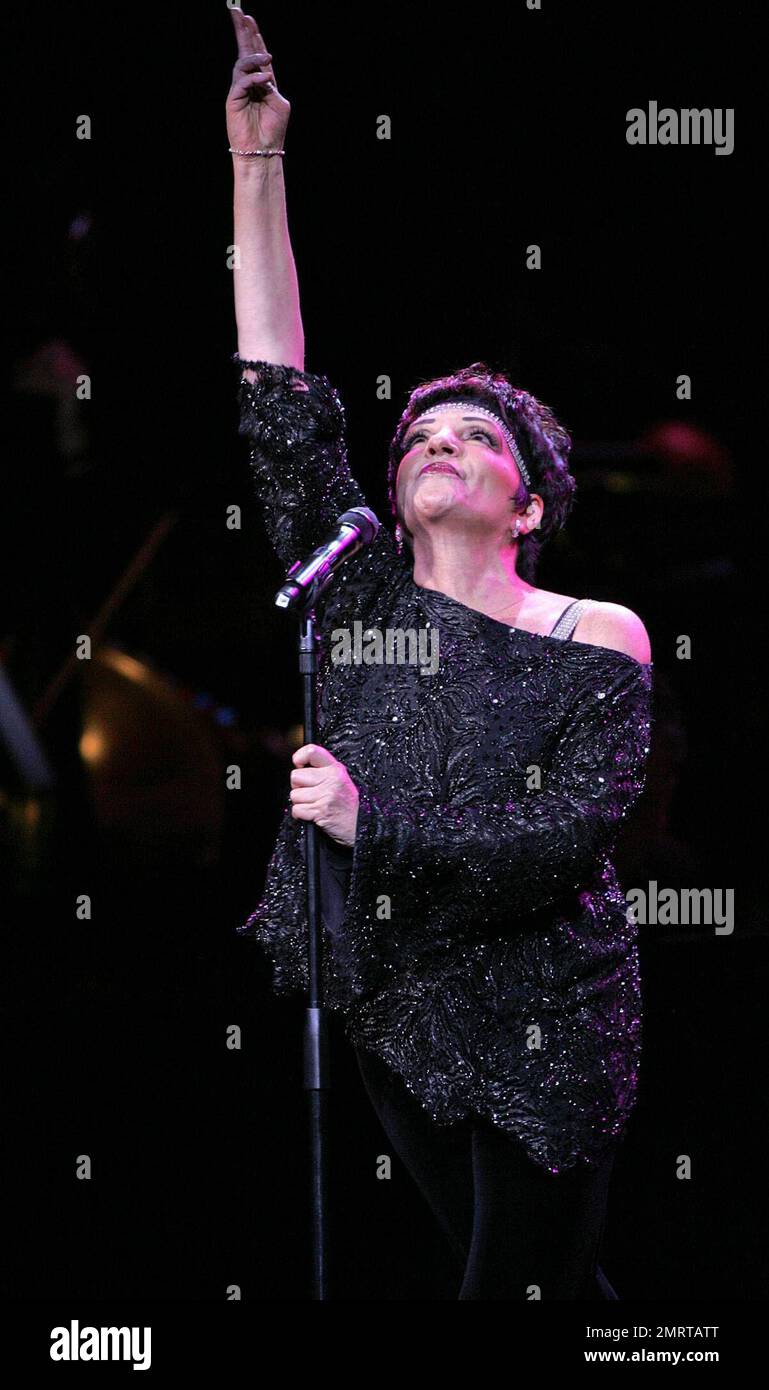 Liza Minnelli performs in concert at the Seminole Hard Rock Hotel ...
