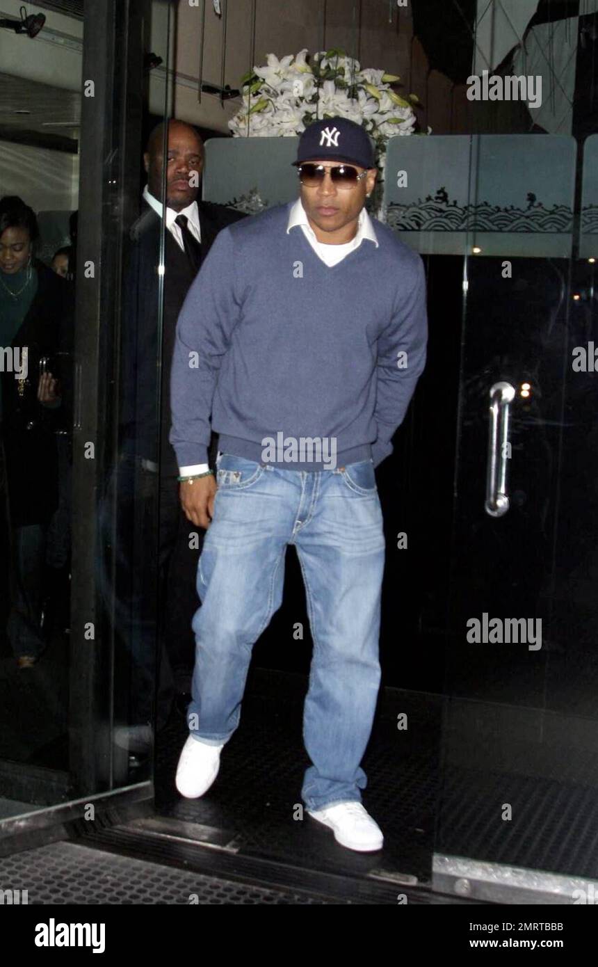 Rapper and actor LL Cool J leaves the restaurant Mr. Chow after having ...