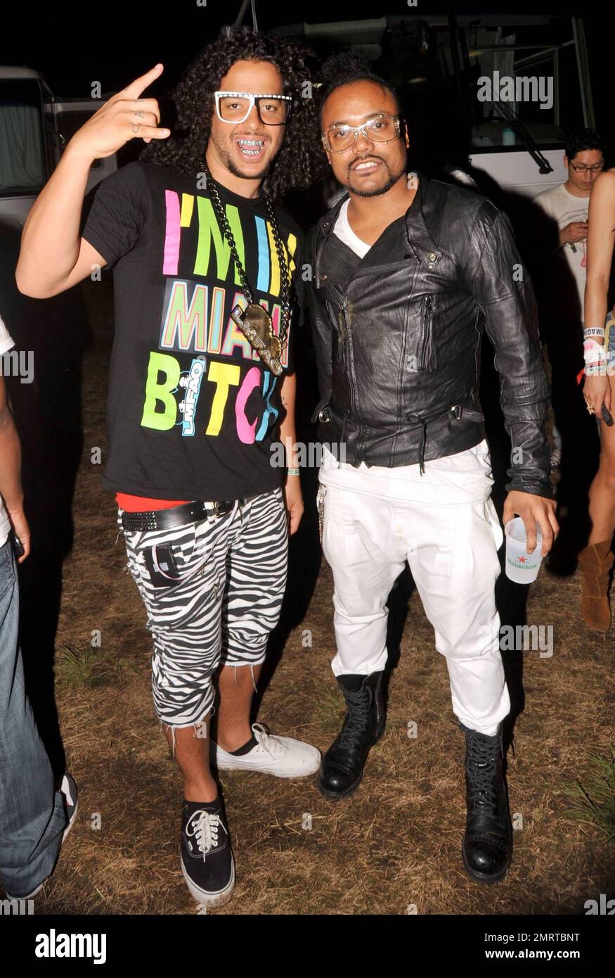 Will.i.am and apl.de.ap from the Black Eyed Peas and Redfoo and Sky Blu ...