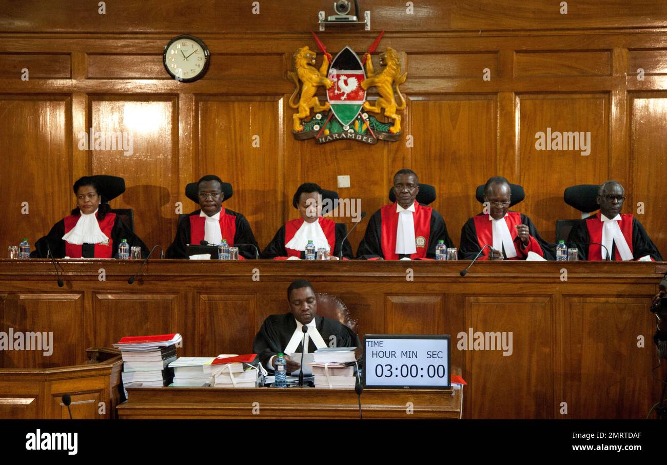 Kenyan Supreme Court judges, from left to right, Njoki Ndung'u, Jackton ...