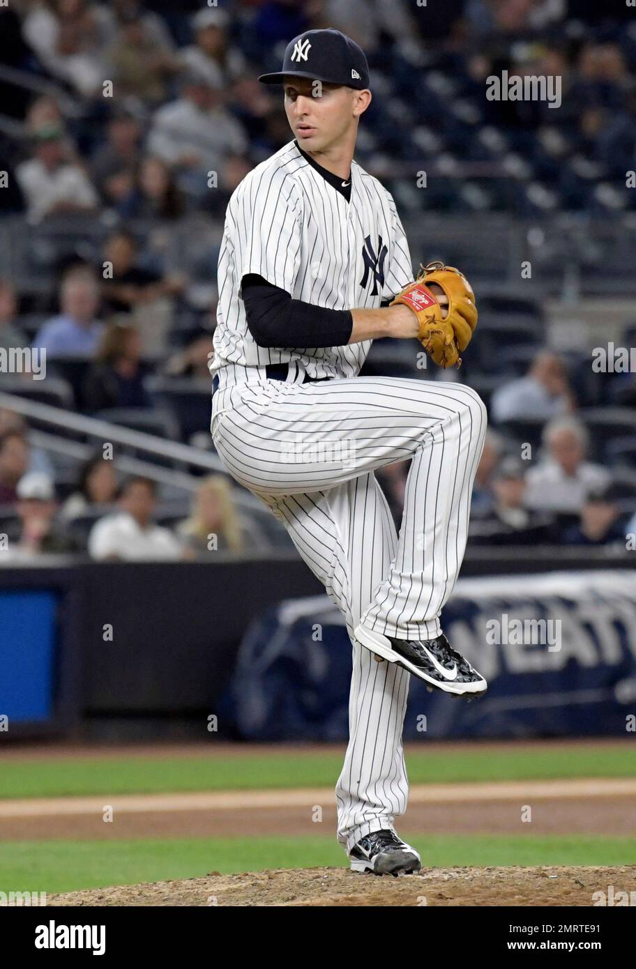 New York Yankees pitcher Chasen Shreve delivers the ball to the ...