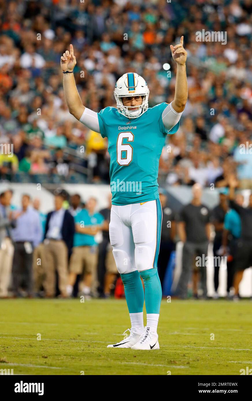 Miami Dolphins quarterback Jay Cutler during an NFL preseason football ...