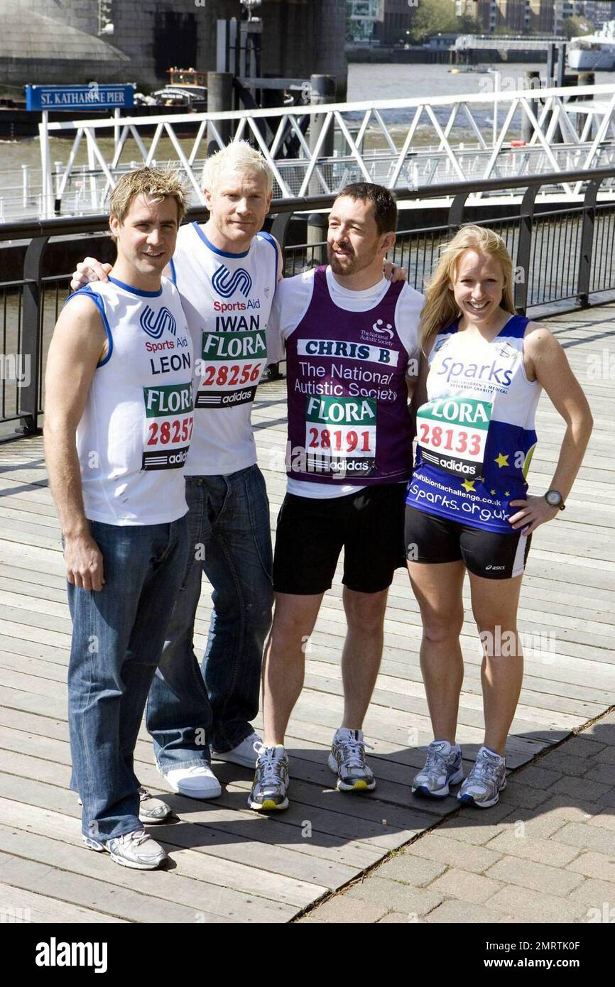 Leon Taylor, Iwan Thomas, Chris Boardman and Gail Emms attend a ...