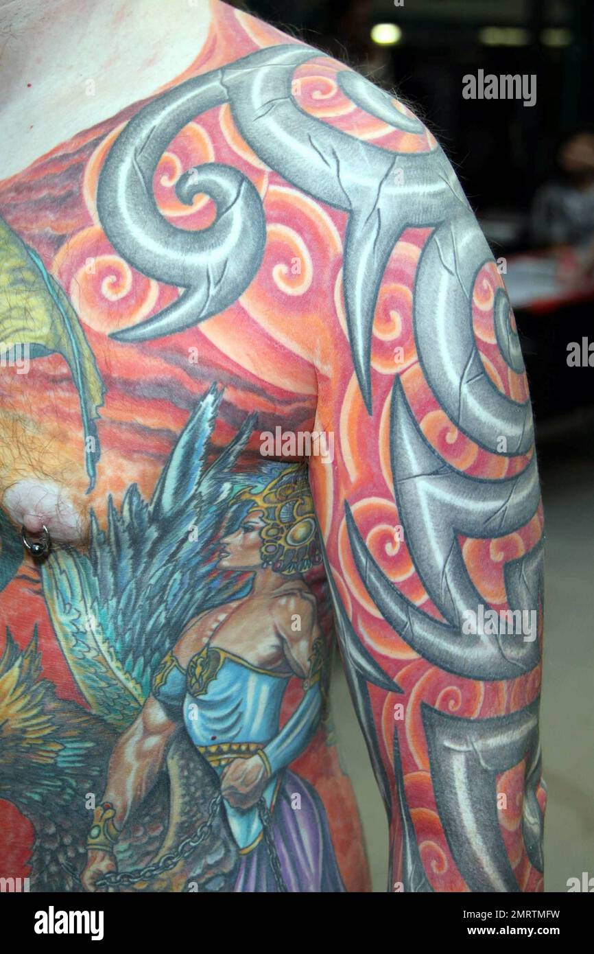 Tattoo fans gather for the opening day of the International London ...