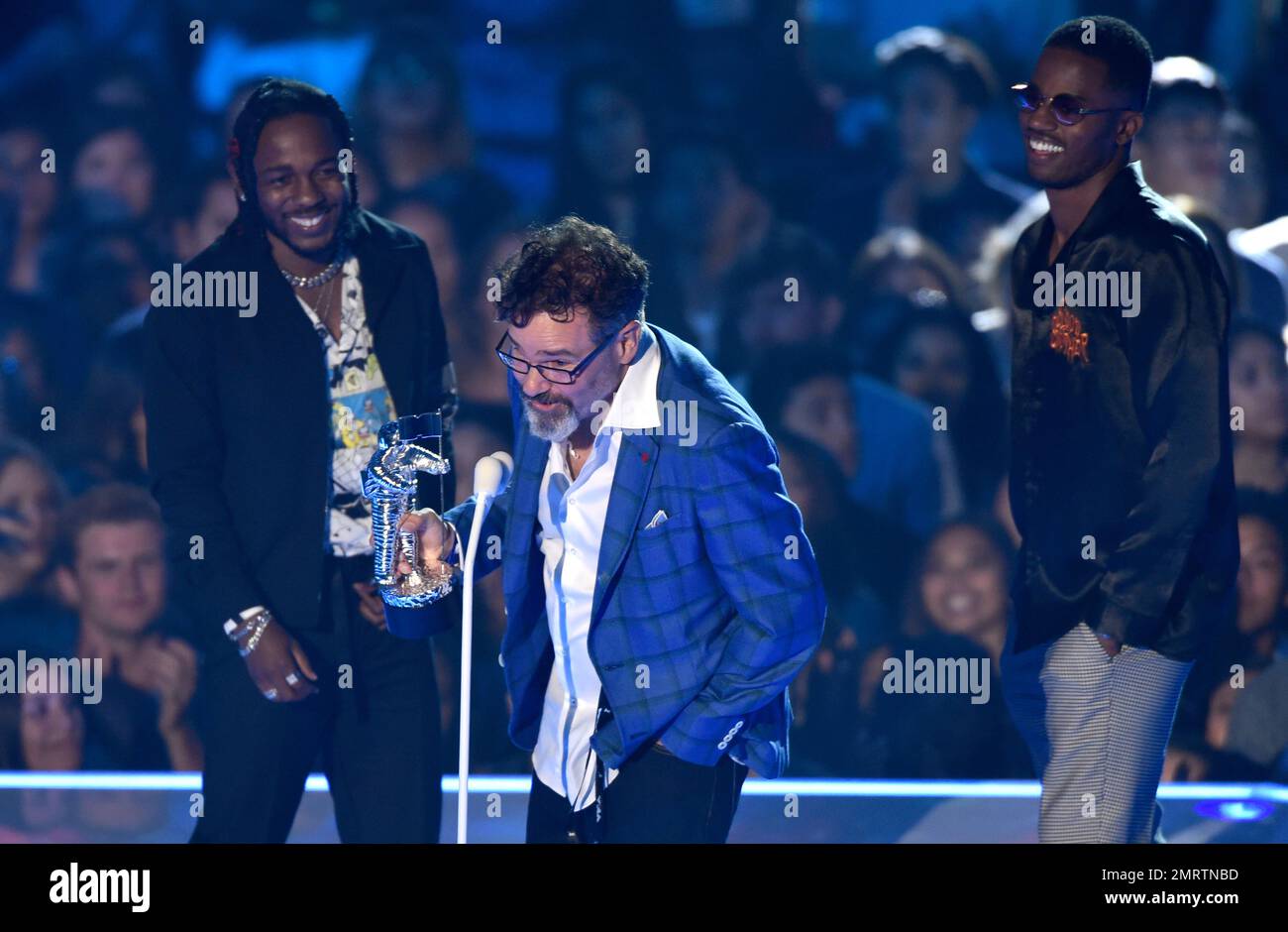 Dave Meyers, center, and from left, Kendrick Lamar and Dave Free ...