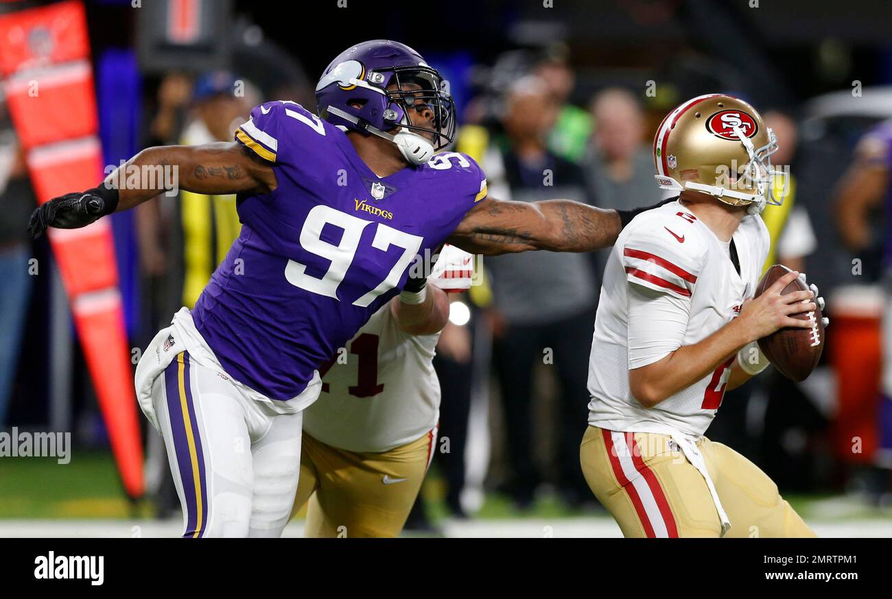 Minnesota Vikings defensive end Everson Griffen (97) pressures San ...