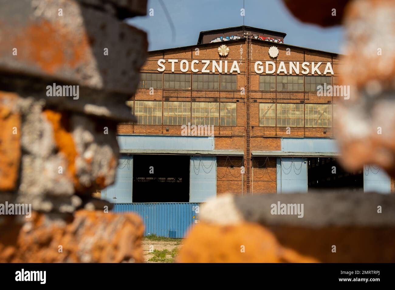Gdansk, Poland - July 19 2022: Industrial building at the Gdansk ...