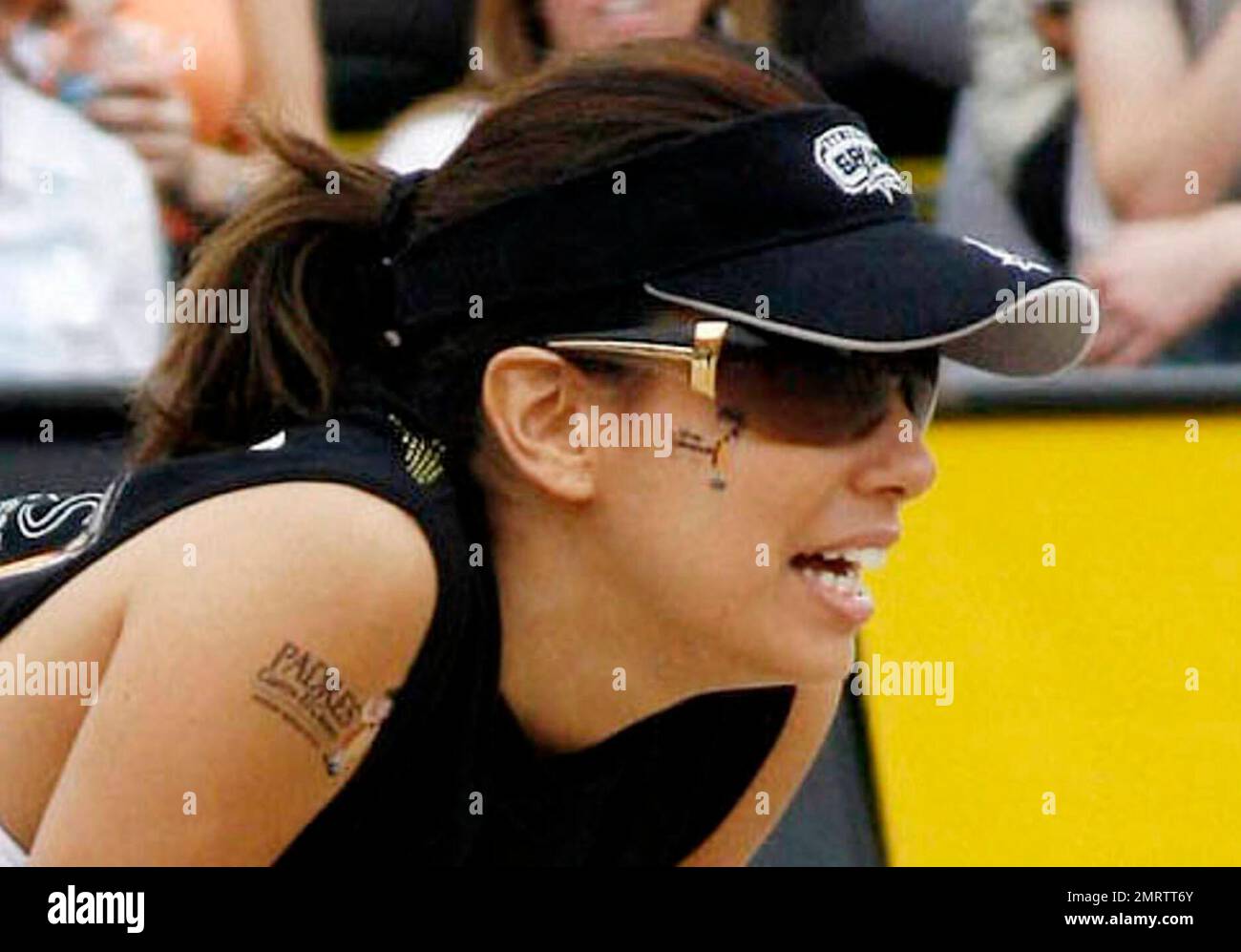 Eva Longoria participates in the Spike for HOPE celebrity beach ...