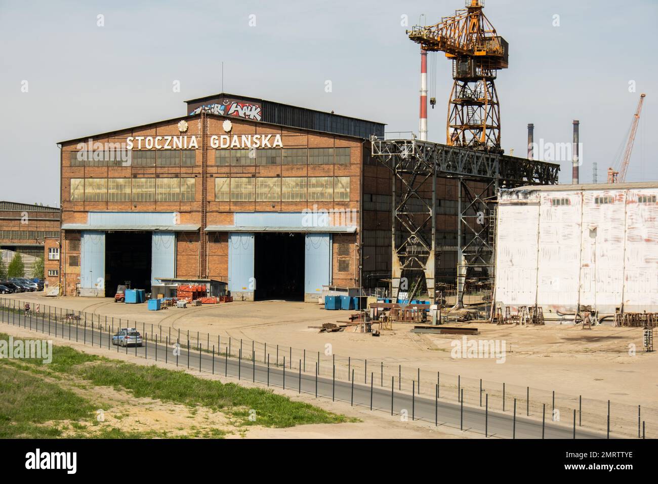 Gdansk, Poland - July 19 2022: Industrial building at the Gdansk ...