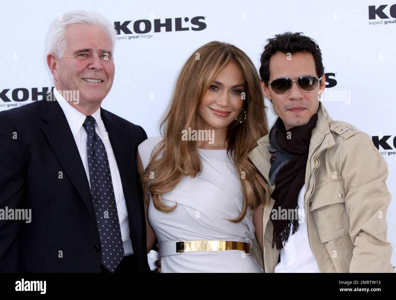 (L-R) Senior executive vice president of Kohl's Don Brennan, singer and ...