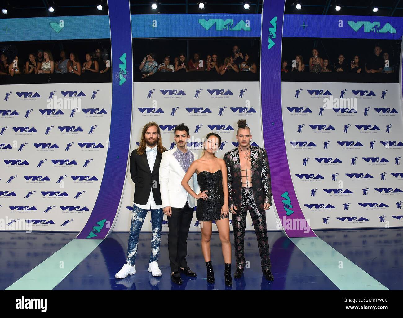 Jack Lawless, from left, Joe Jonas, JinJoo Lee, and Cole Whittle of ...