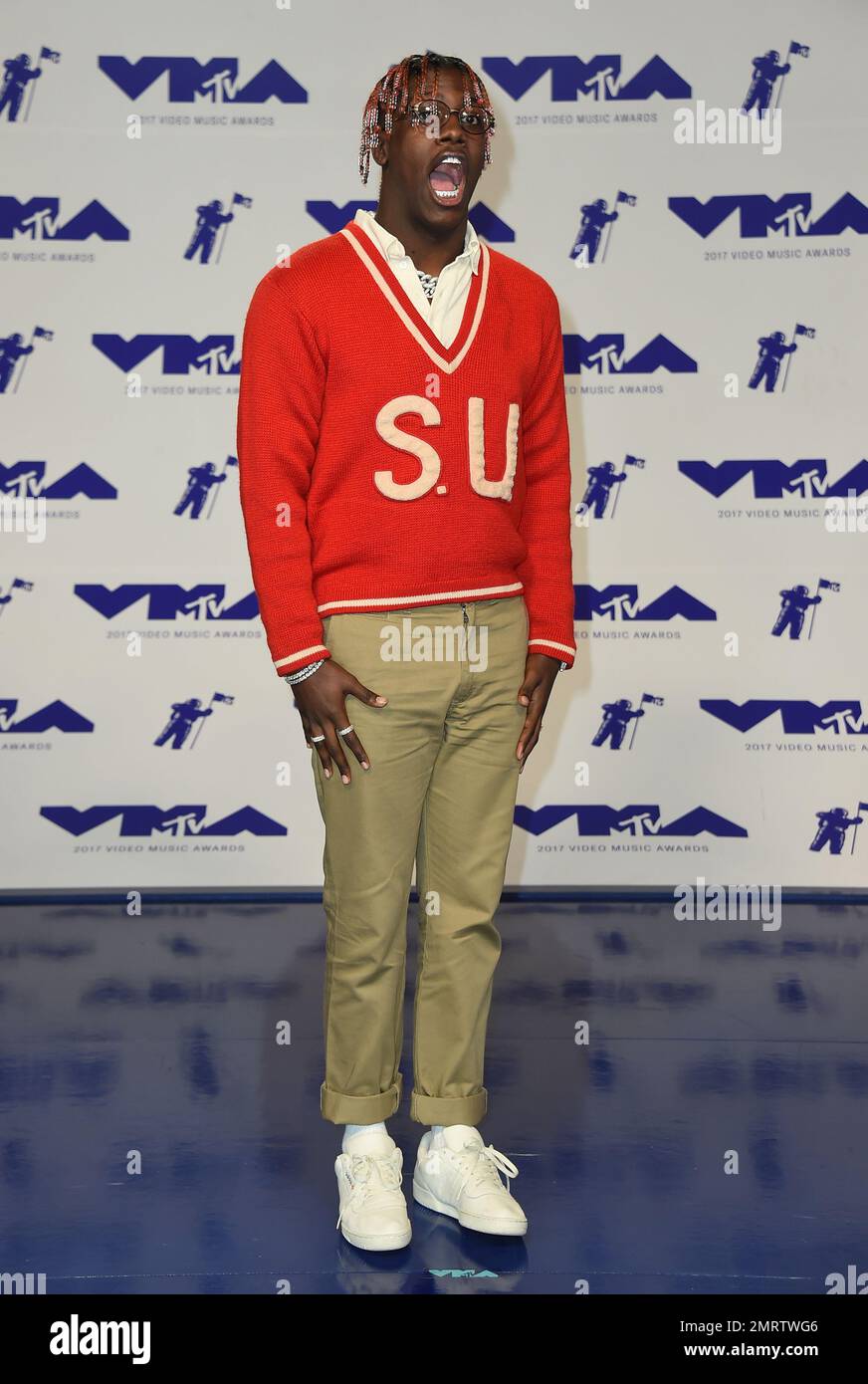Lil Yachty arrives at the MTV Video Music Awards at The Forum on Sunday ...
