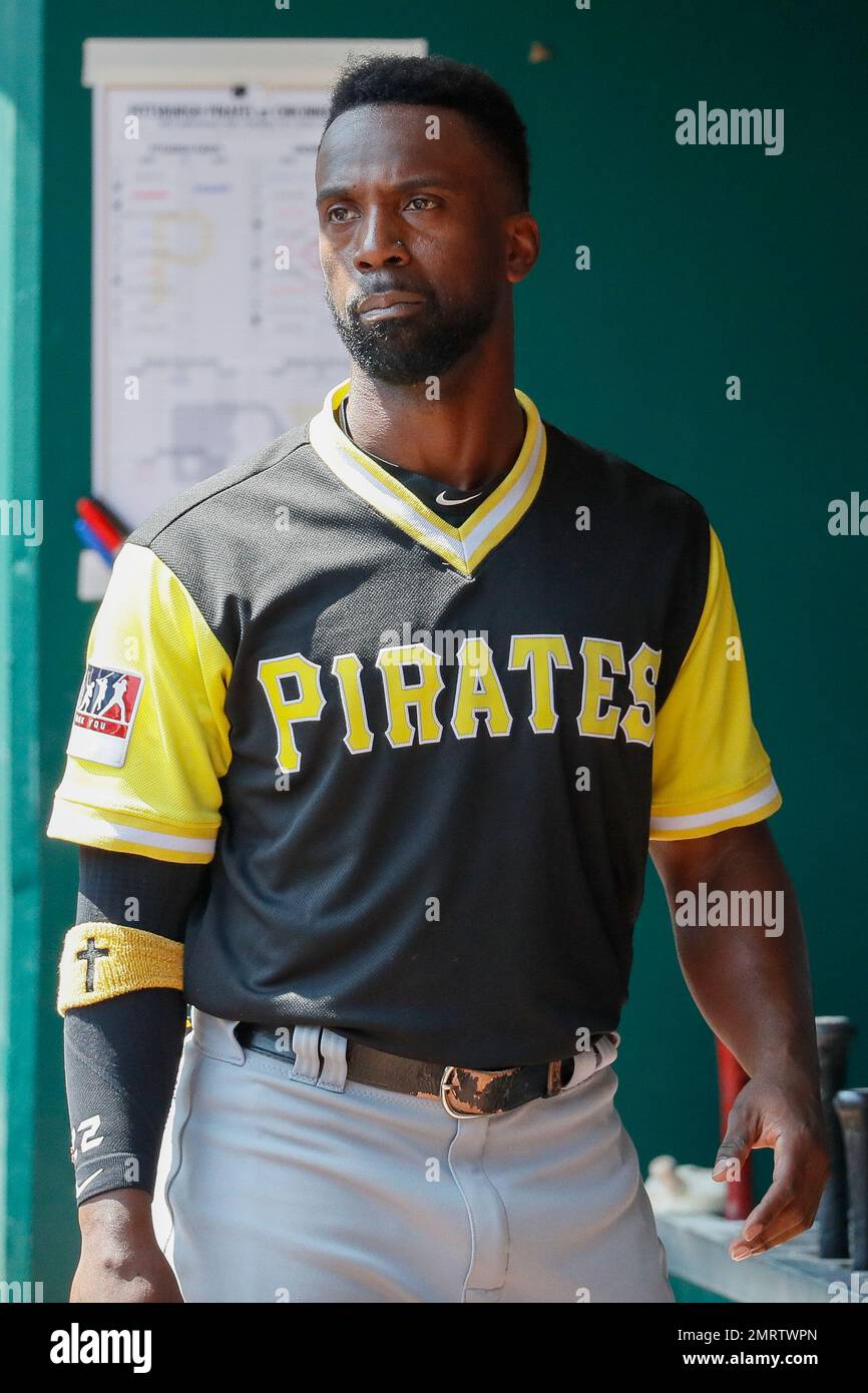 Pittsburgh Pirates' Andrew McCutchen walks through the dugout after ...