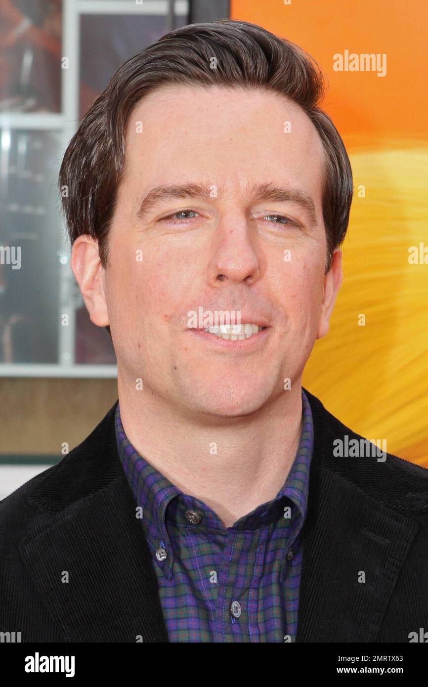 Ed Helms at the "Lorax" Premiere held at Universal Studios. Los Angeles ...