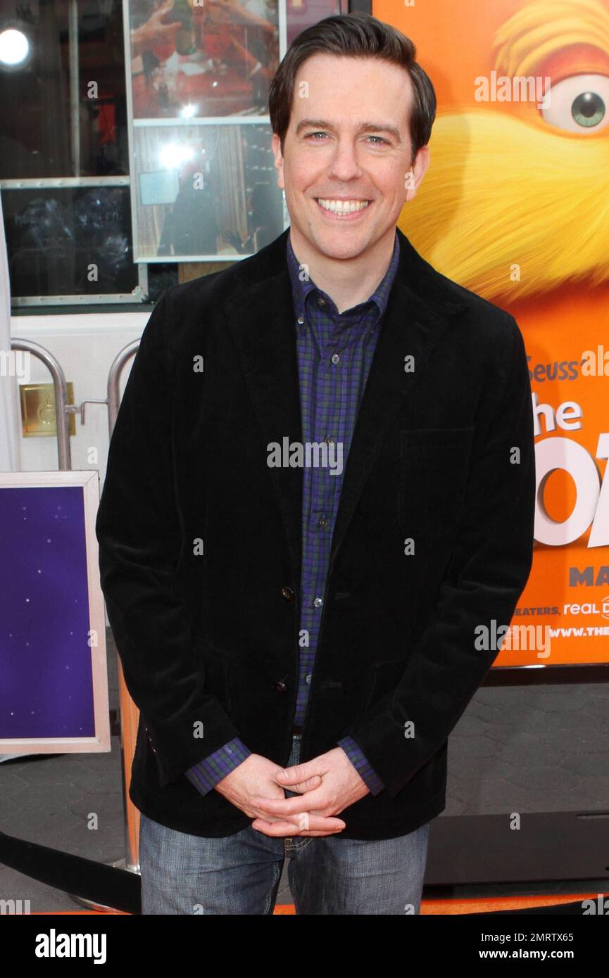 Ed Helms at the "Lorax" Premiere held at Universal Studios. Los Angeles ...