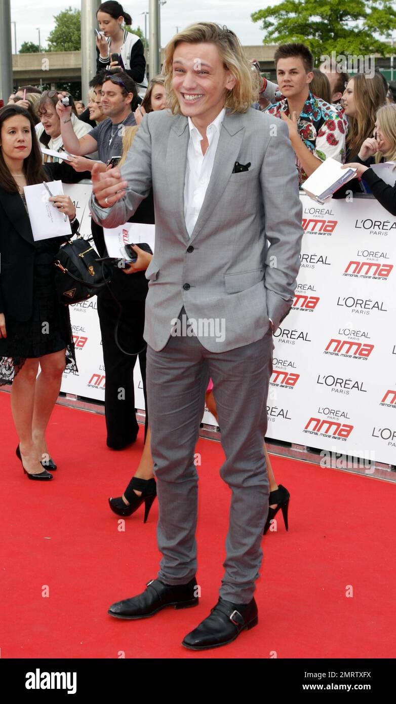 Jamie Campbell-Bower at the L'Oreal National Movie Awards at Wembley ...