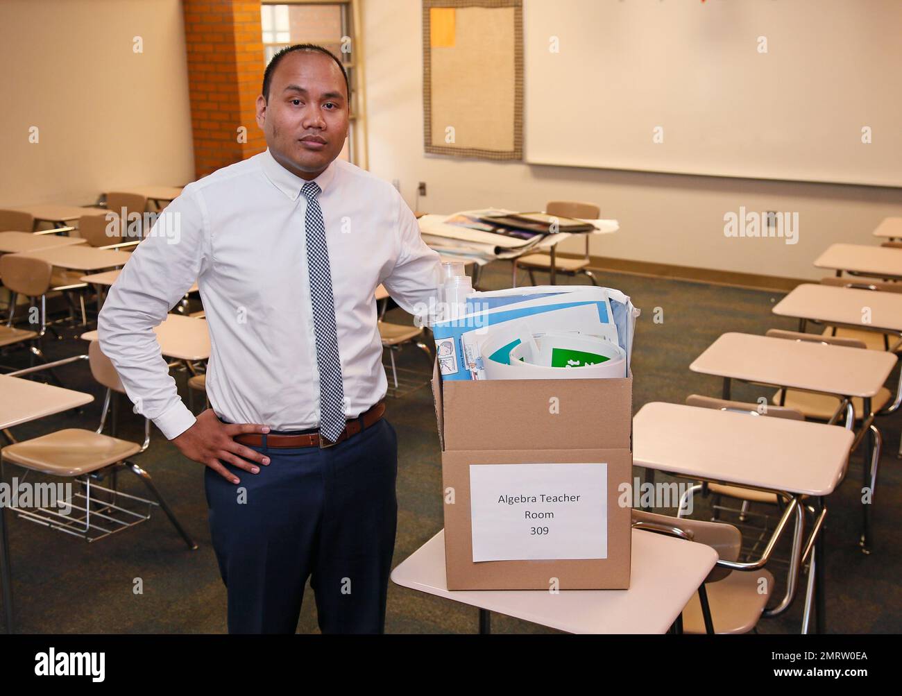 In this Thursday, June 1, 2017 photo, former Oklahoma high school teacher Shawn Sheehan poses ...