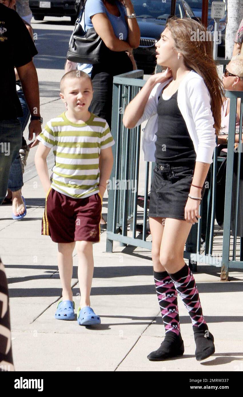Exclusive!! Madonna's kids, on a family day out with the bodyguard ...