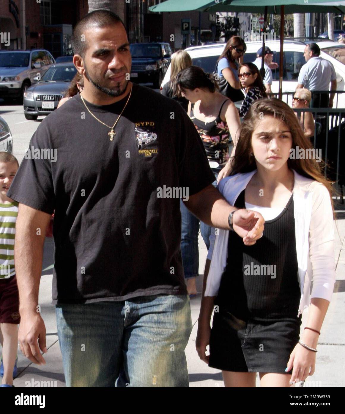 Exclusive!! Madonna's kids, on a family day out with the bodyguard ...