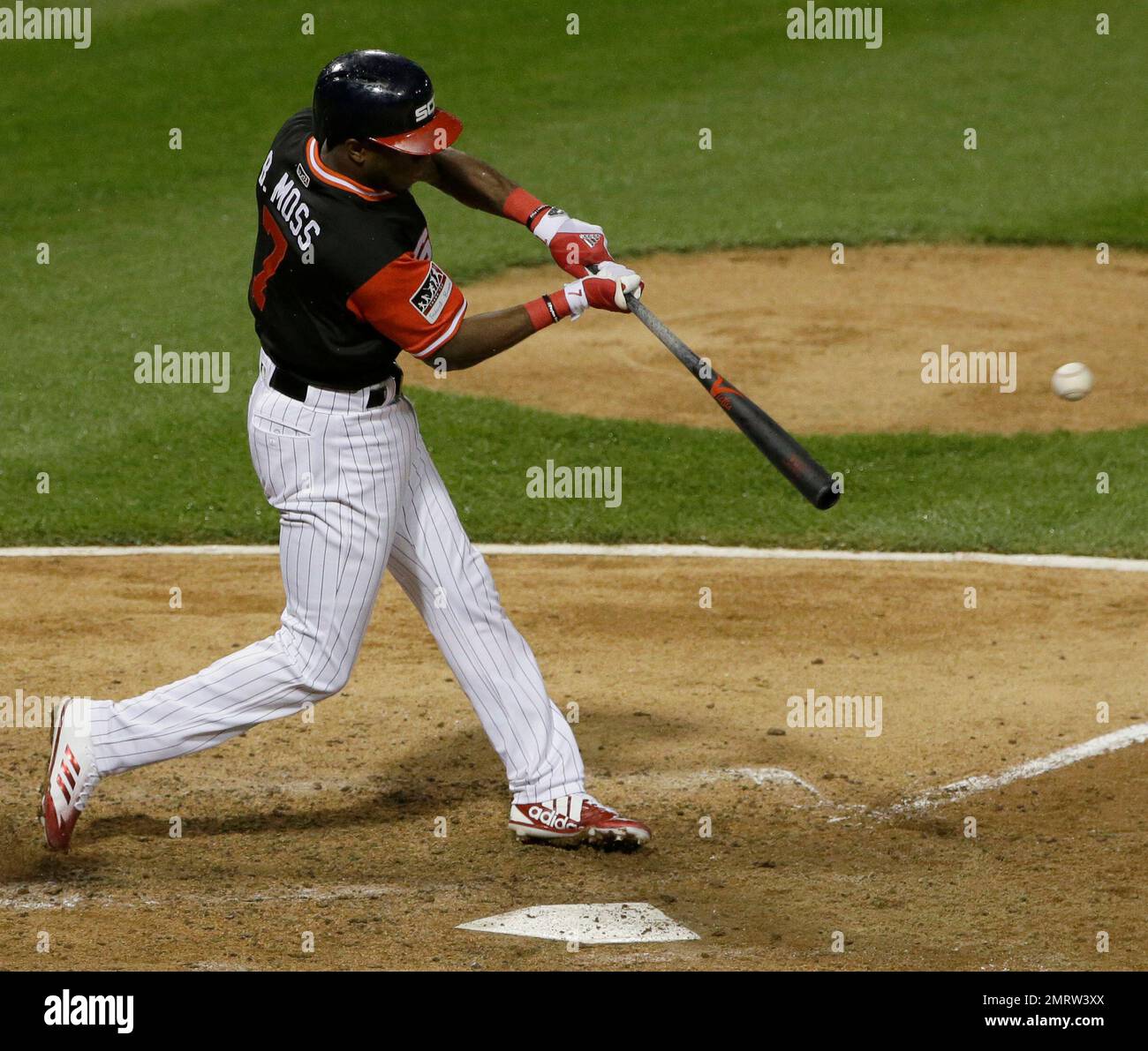 Chicago White Sox's Tim Anderson hits an RBI double during the sixth ...