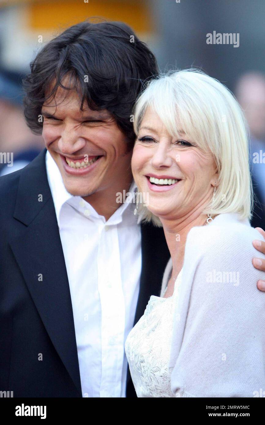 Helen Mirren and Sergio Peris-Mencheta attend the premiere of LOVE ...