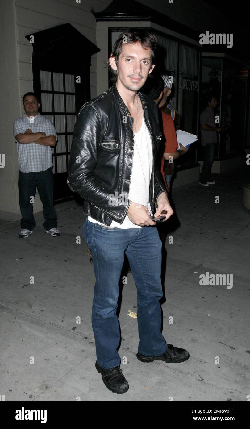 Lucas Haas arrives at Crown Bar, Los Angeles, CA, 6/26/08 Stock Photo ...