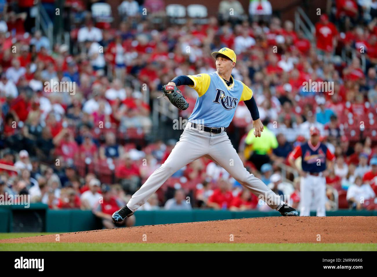 Tampa Bay Rays starting pitcher Blake Snell throws during the first ...