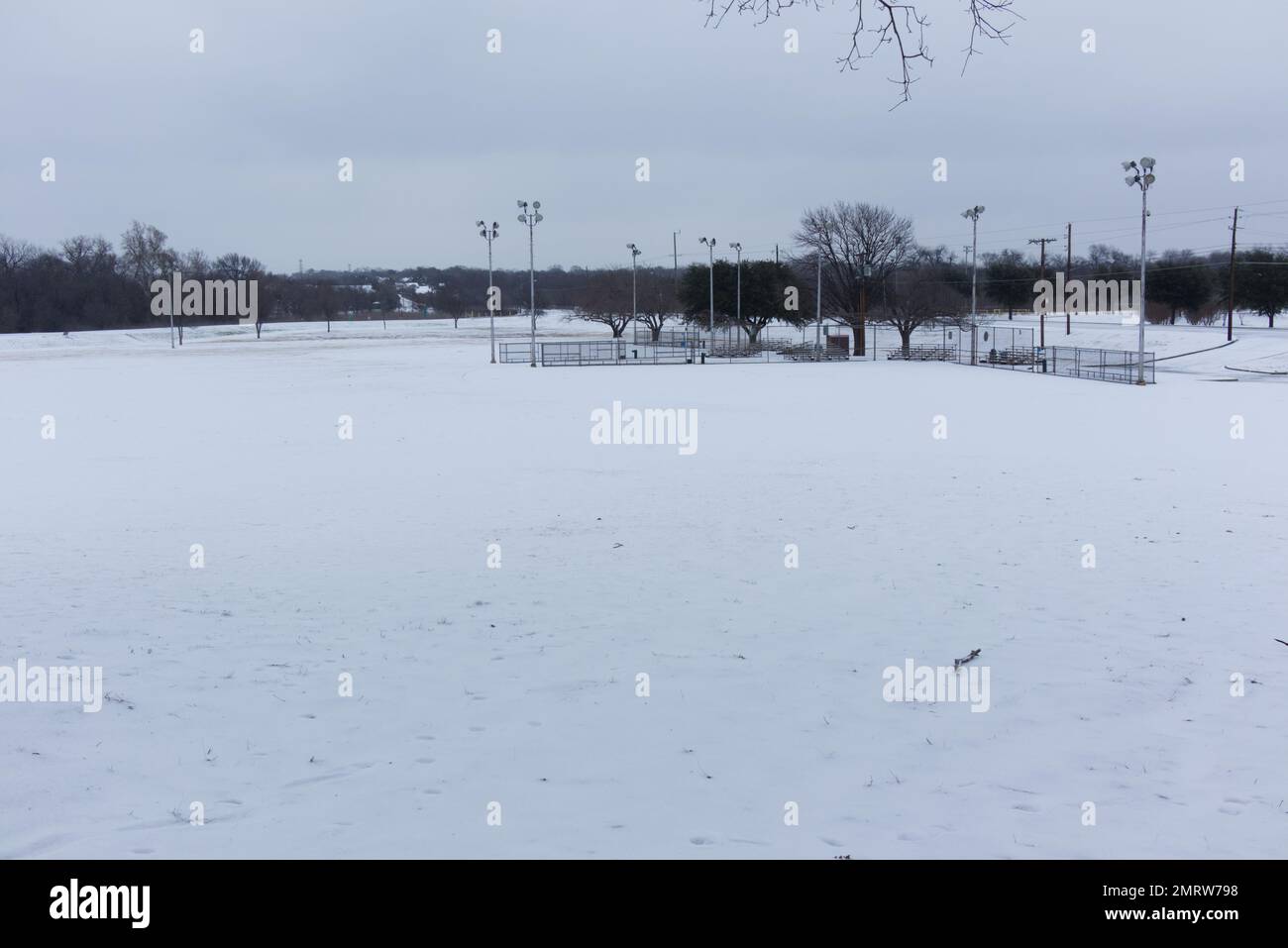 Winter baseball field Stock Photo - Alamy