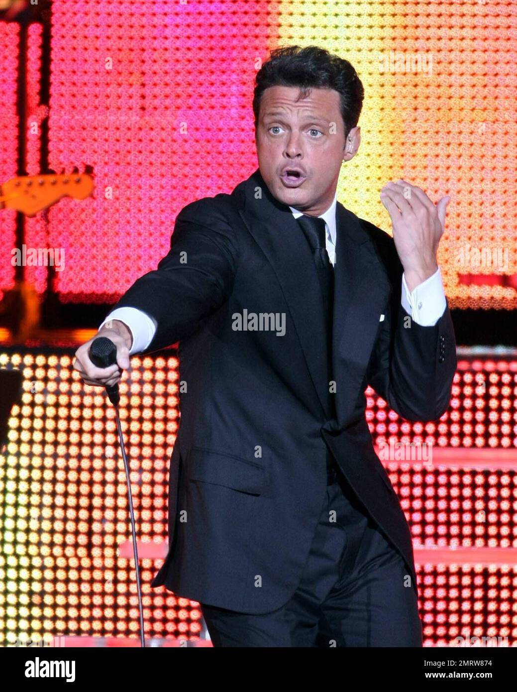 Grammy Award-winning Latin pop singer, Luis Miguel, performs during his ...