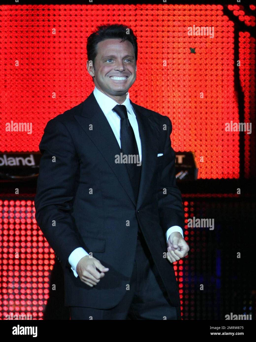 Grammy Award-winning Latin pop singer, Luis Miguel, performs during his ...