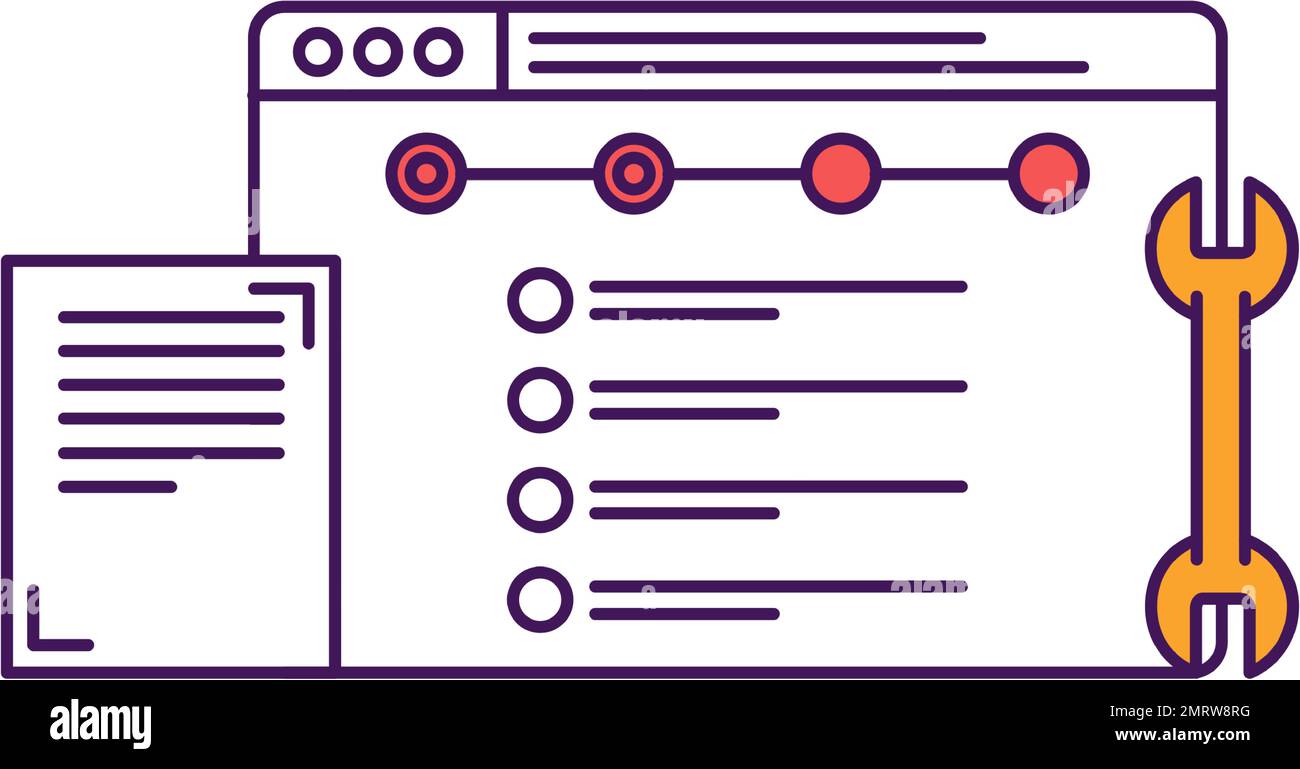 Software maintenance icon. Vector document and business application ...