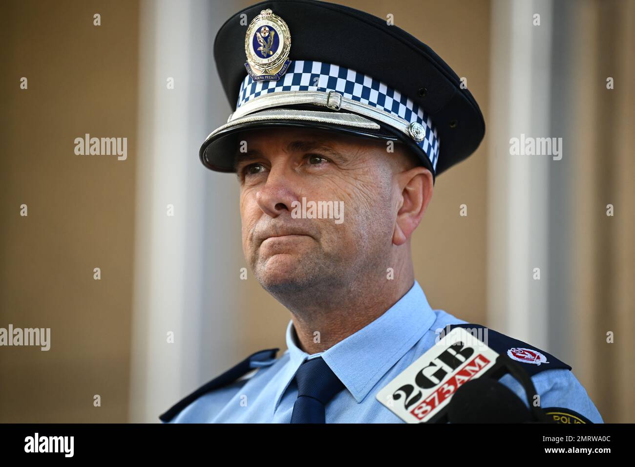 NSW Police Superintendent Martin Fileman speaks to media outside the ...