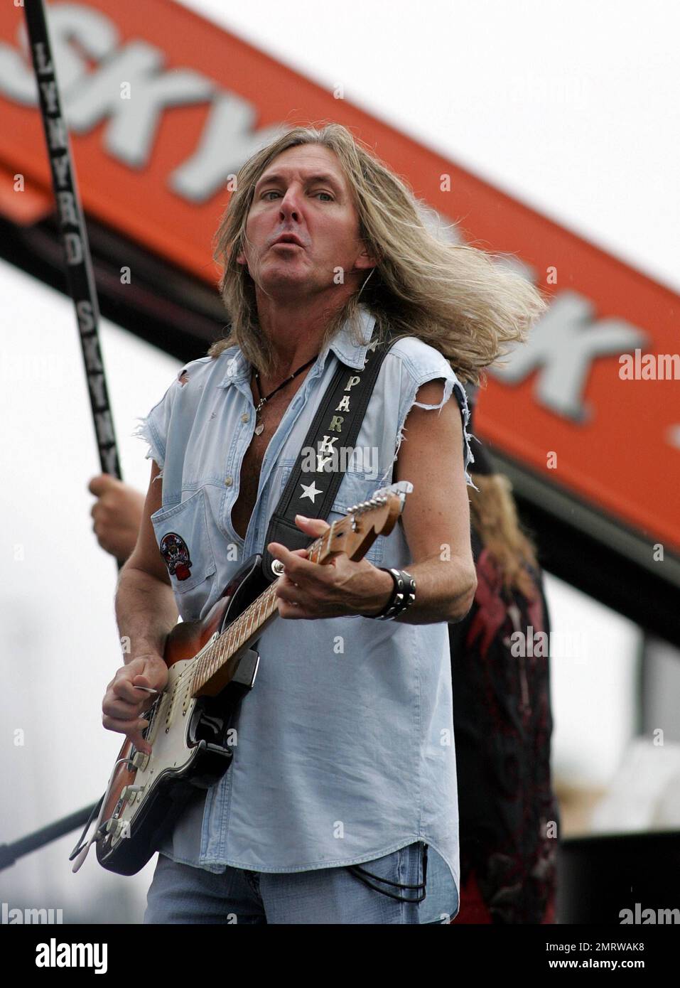 Mark Matejka of Lynyrd Skynyrd performs in concert prior to the start ...