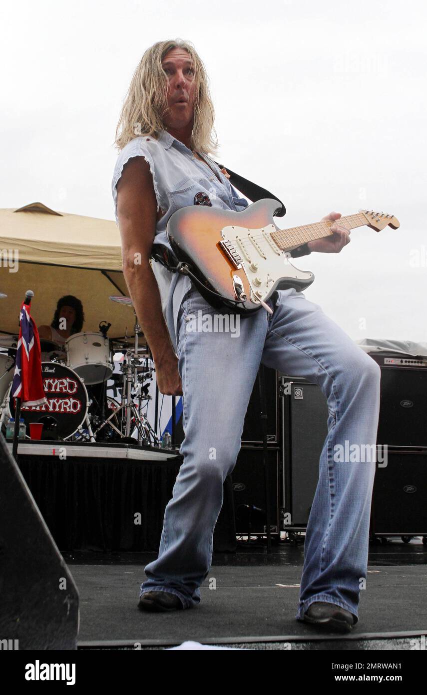 Mark Matejka of Lynyrd Skynyrd performs in concert prior to the start ...