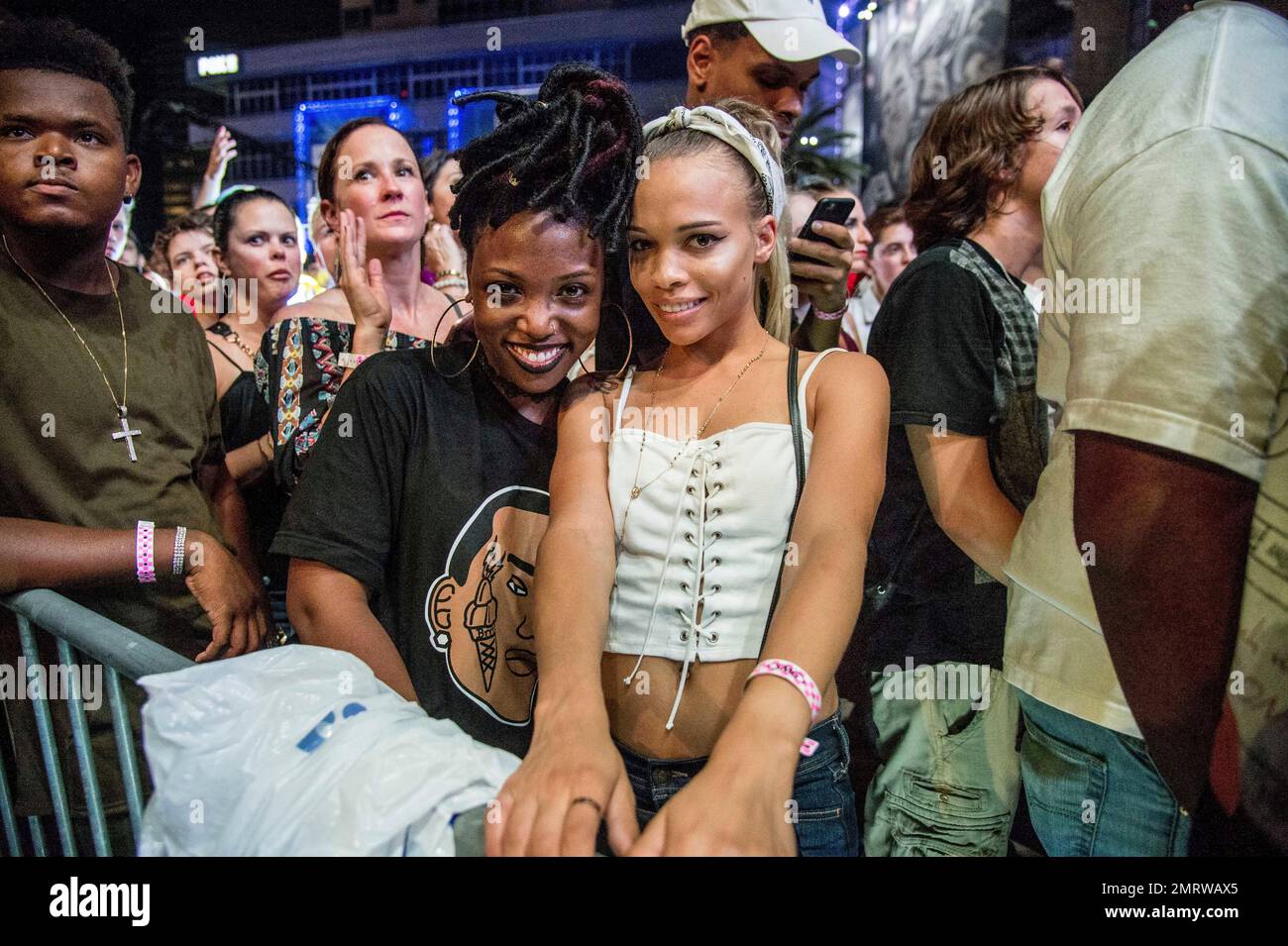 Festival goers attend the Lil' WeezyAna Fest at Champions Square on ...