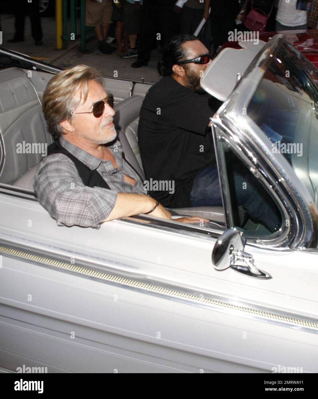 Don Johnson at the premiere of Machete. The stars all arrived in colorful classic cars with ...