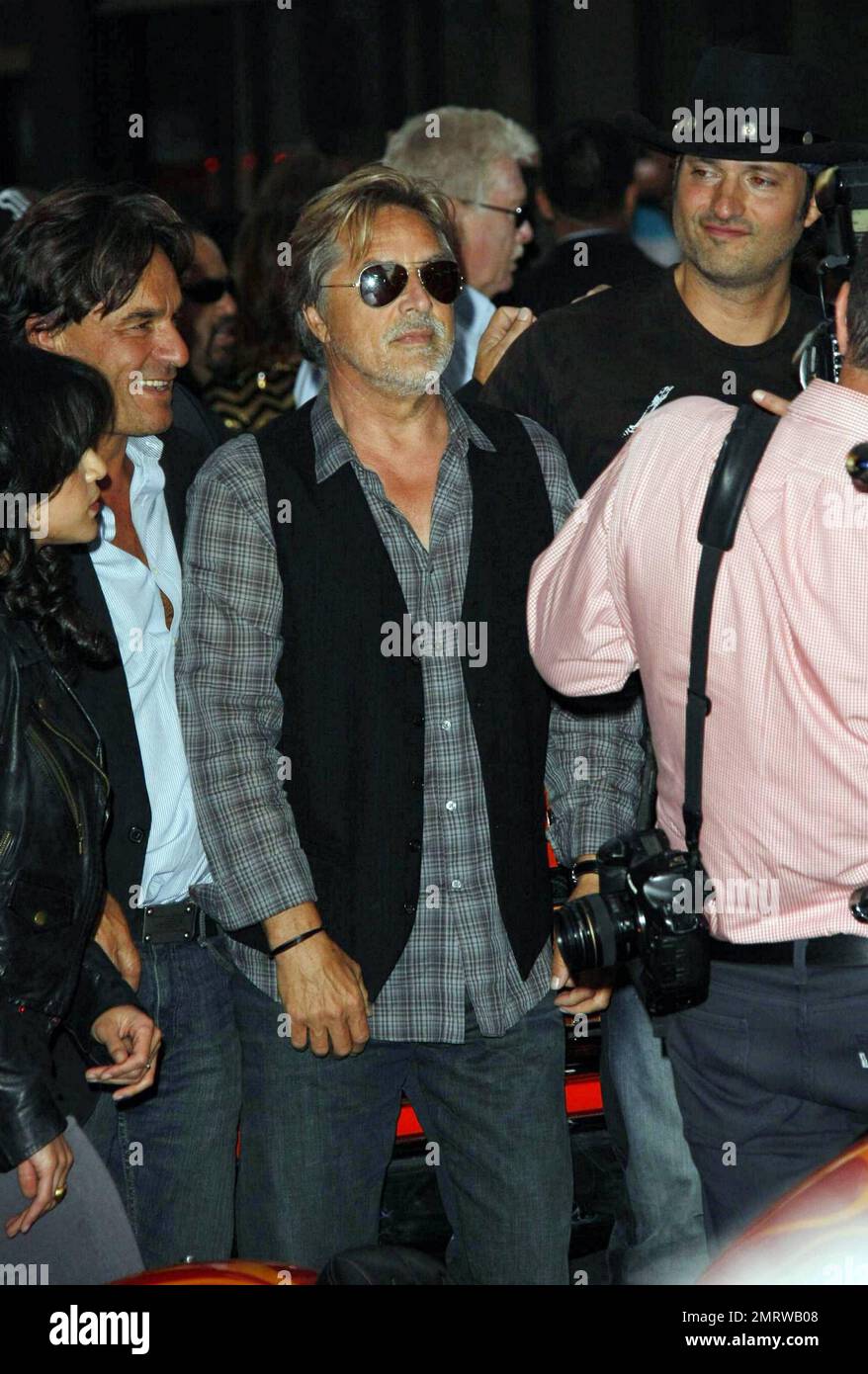 Don Johnson, Robert Rodriguez and Michelle Rodriguez at the premiere of ...