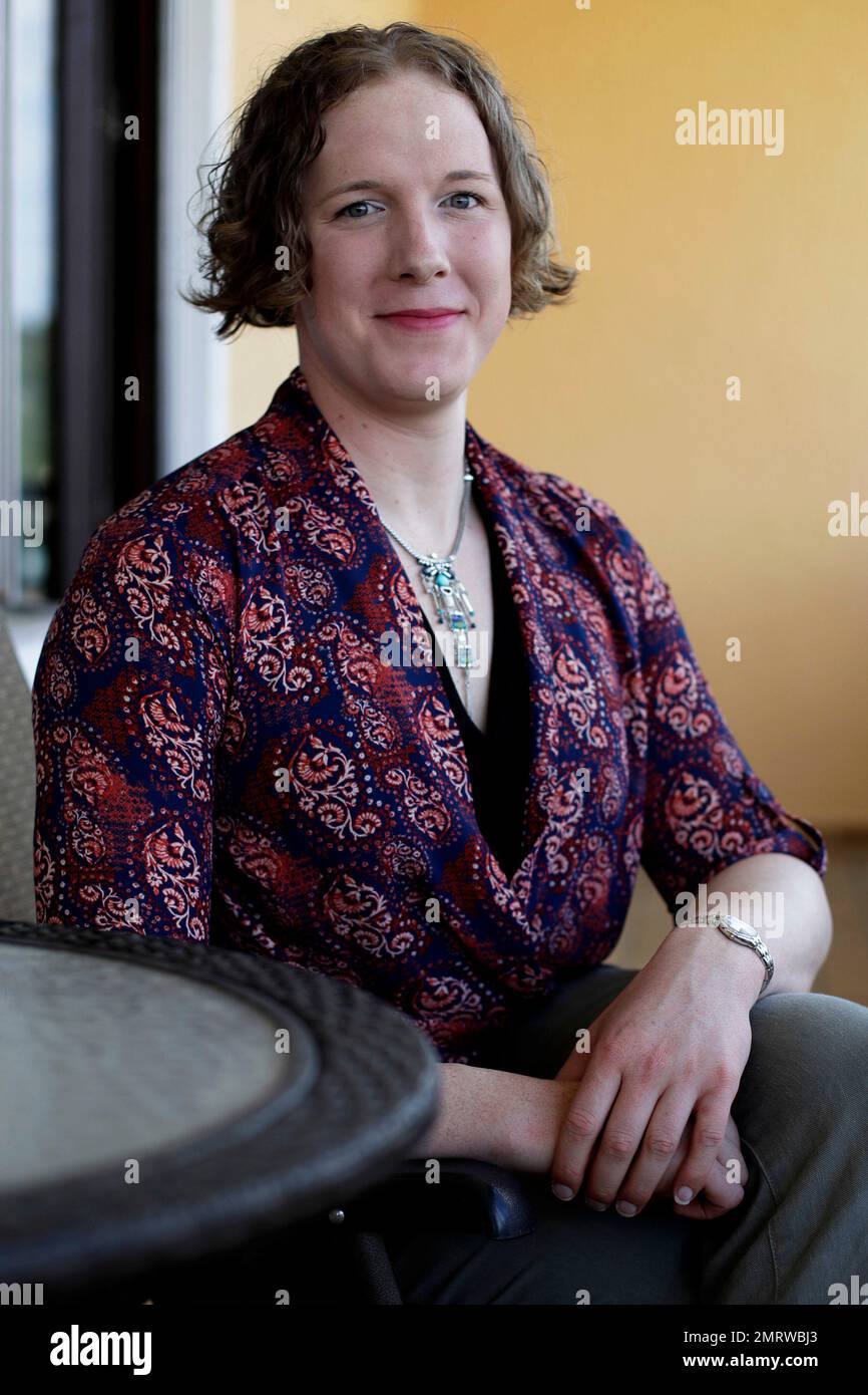 In this July 29, 2017 photo transgender U.S. army captain Jennifer Sims ...