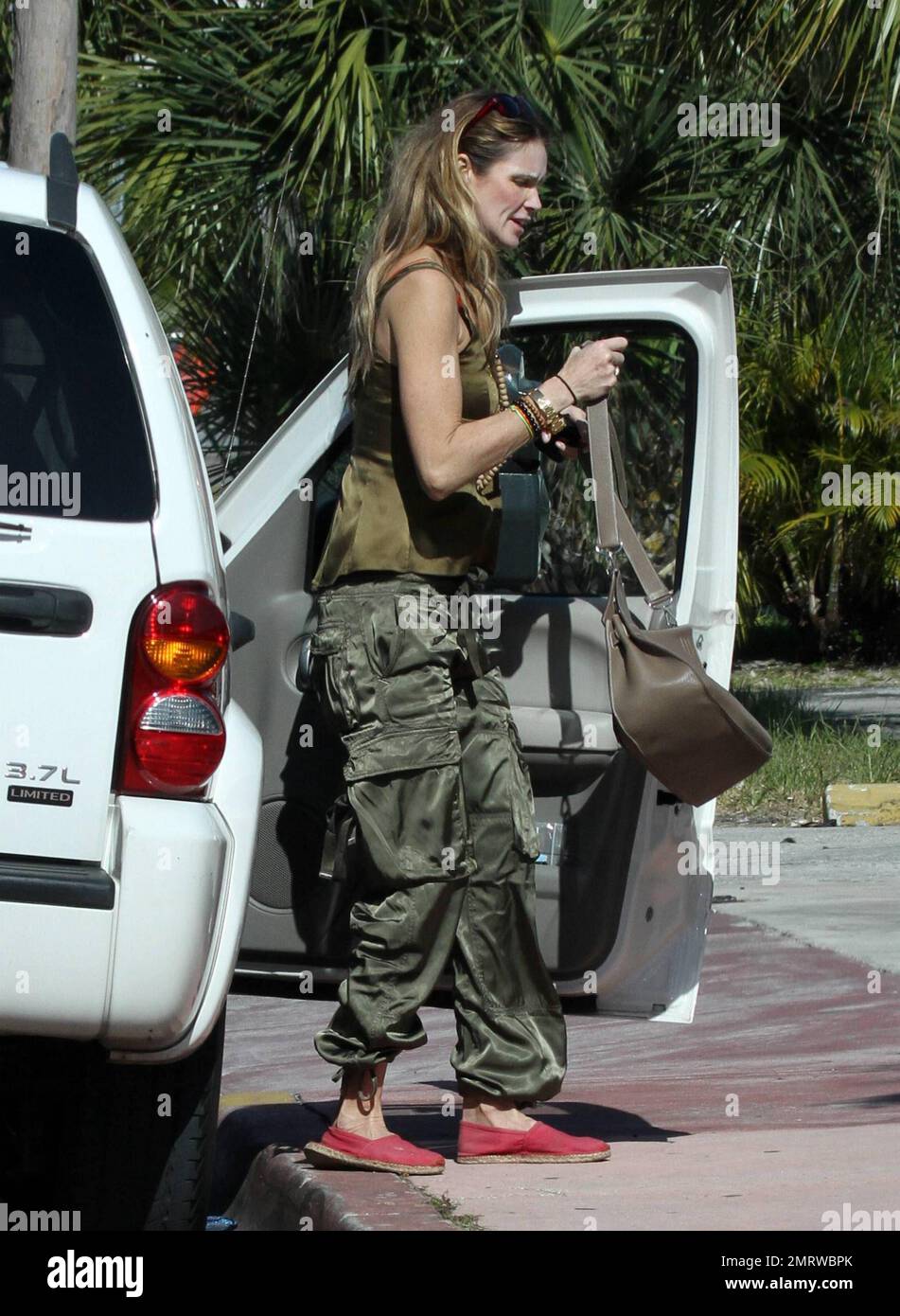 EXCLUSIVE!! Supermodel Elle Macpherson looks casual chic as she spends ...