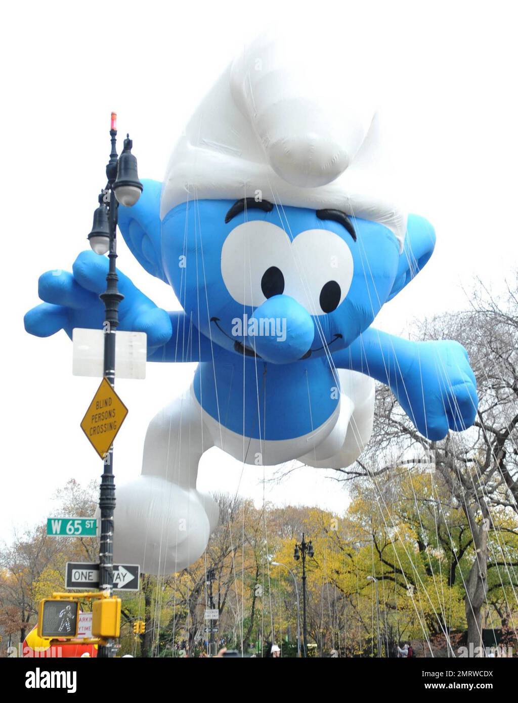 A smurf during the 84th annual Macy's Thanksgiving Day Parade. The ...