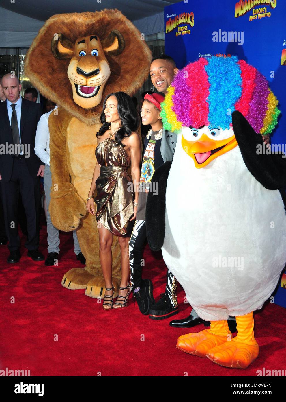 Jada Pinkett Smith, Willow Smith and Will Smith at the "Madagascar 3 ...
