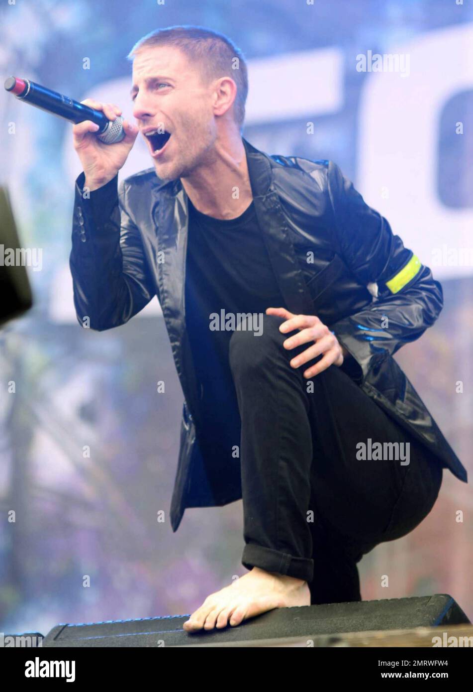 Nathan Leone of the American band Madina Lake performs live at the ...