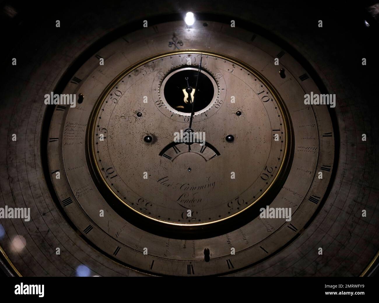 The barograph clock that dates from 1766 on display at the Science ...