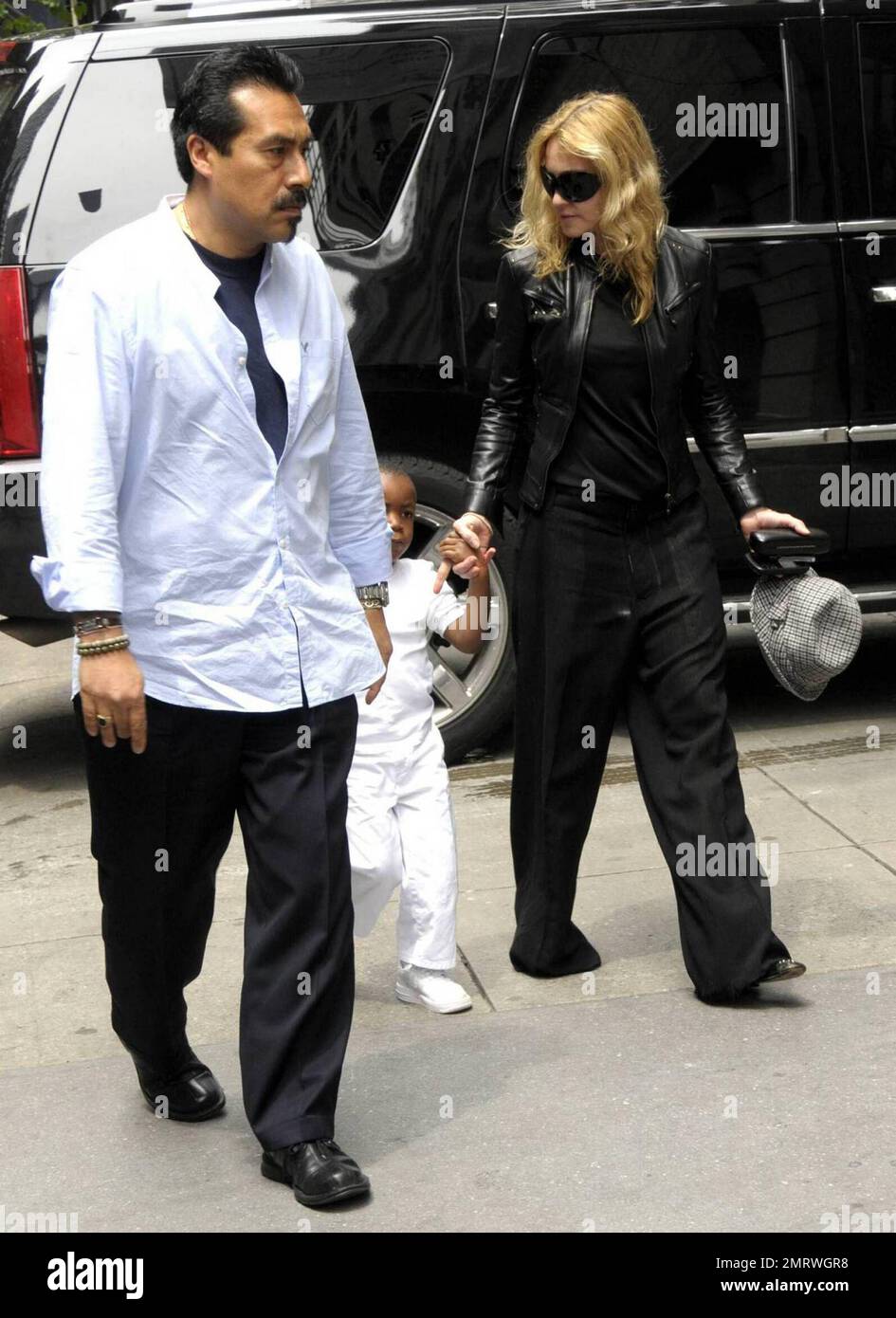 Madonna brings along her children David Banda, Rocco and Lourdes as she ...