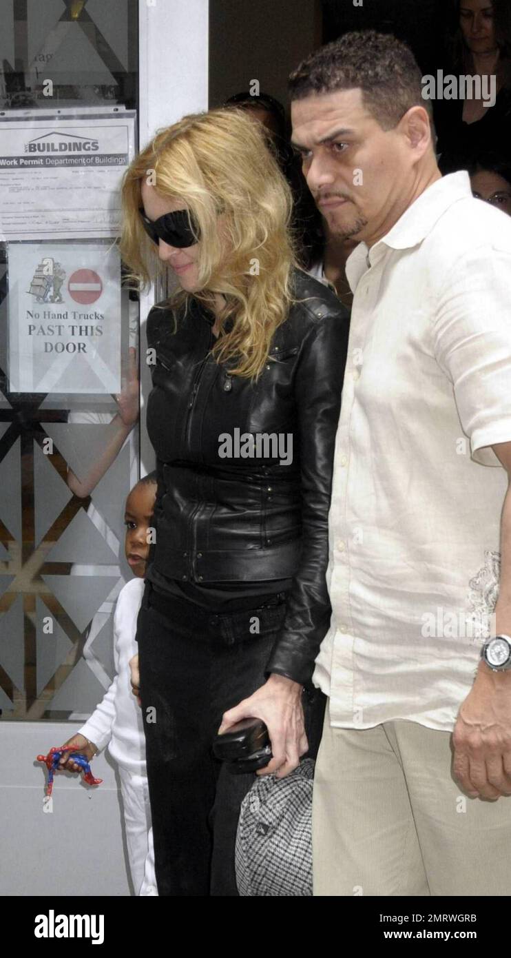 Madonna brings along her children David Banda, Rocco and Lourdes as she ...